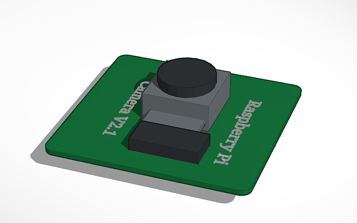3D design raspberry pi camera v2.1 - Tinkercad