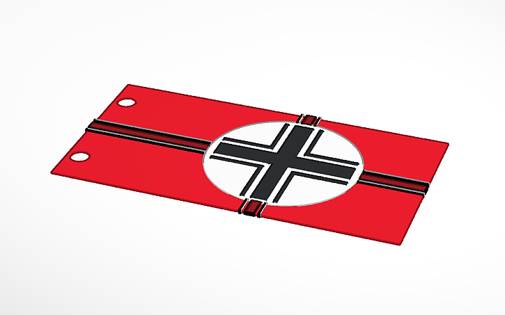 3D design 1945 Germany's infamous Iron Cross Flag - Tinkercad