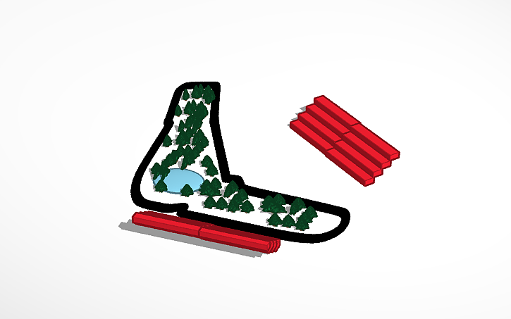 3D design F1 track - Tinkercad