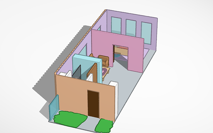 3D design Interior for a house - Tinkercad