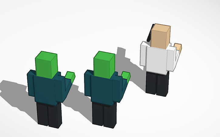 3D design Zombies + Human - Tinkercad