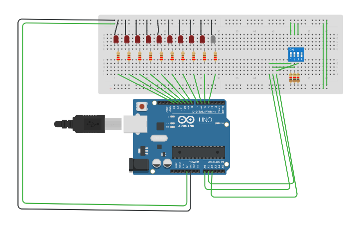 Circuit design Practica 23 - Tinkercad