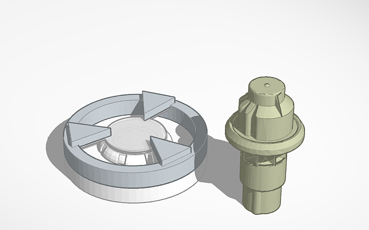 3D design beyblade x + bit - Tinkercad