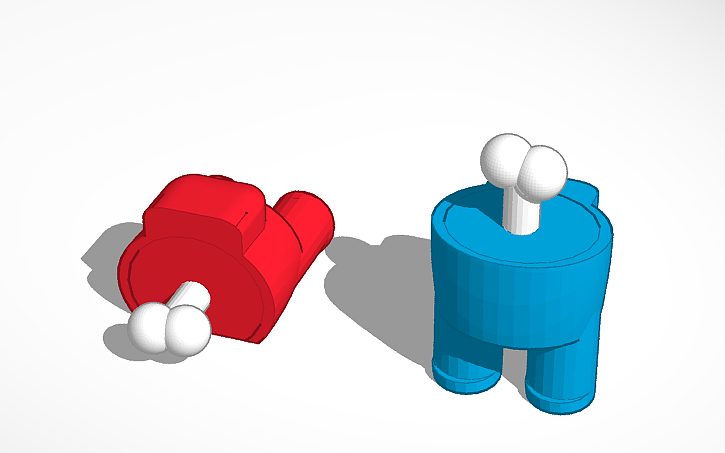 3D design among us dead body - Tinkercad