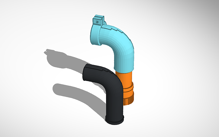 3D design bttf additional pipes - Tinkercad