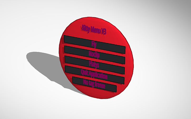 3D design Kitty Menu V3 Template - Tinkercad