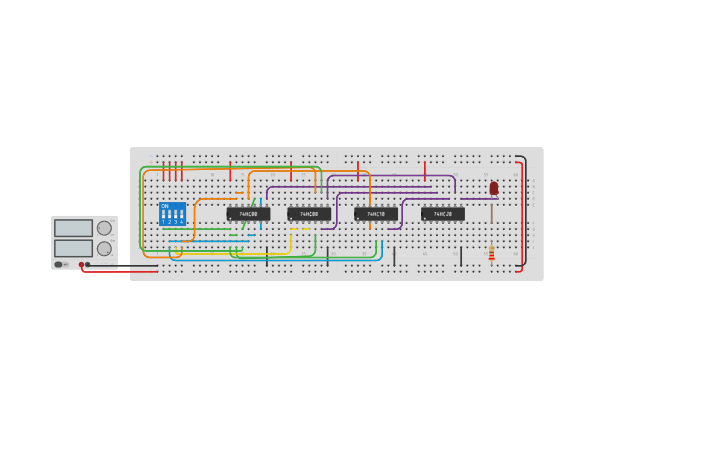 Circuit design K-Map Minimisation - Tinkercad