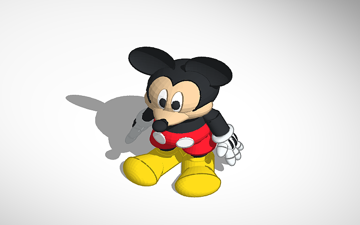 3D design Micky Mouse - Tinkercad