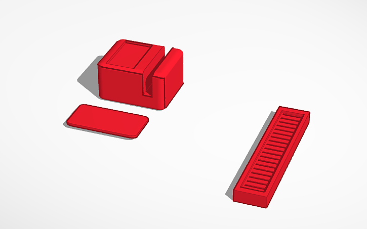 3D design Time Clock & Card Rack - Tinkercad