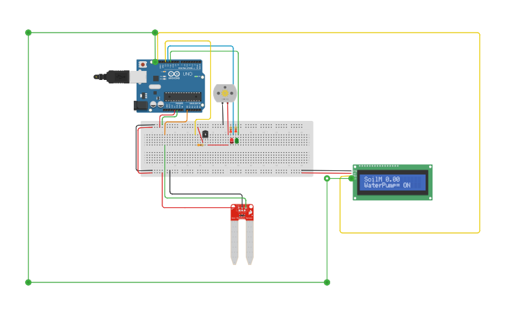 Circuit design case study3:smart irrigation systems - Tinkercad