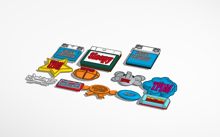 3D design name tags - Tinkercad