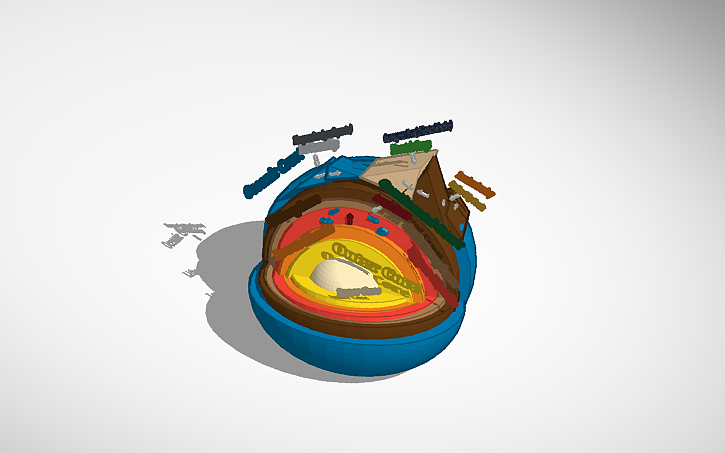 3D design Layers of the Earth - Tinkercad