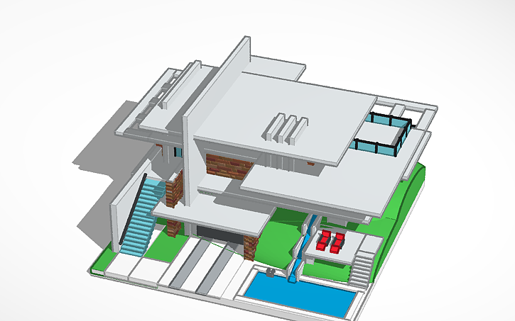 3D design Modern House - Tinkercad