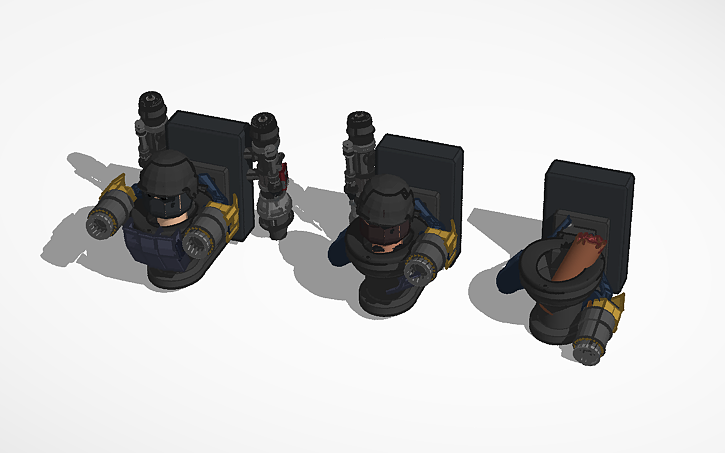 3D design Jetpack Balaclava Laser Skibidi Toilet - Tinkercad