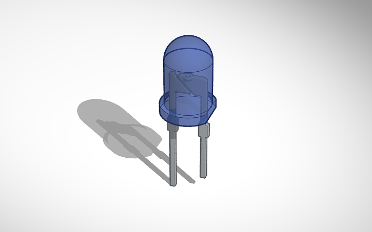 3D design 5mm Infrared LED - Tinkercad