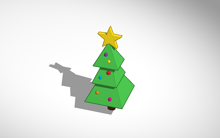 3D design Christmas tree - Tinkercad