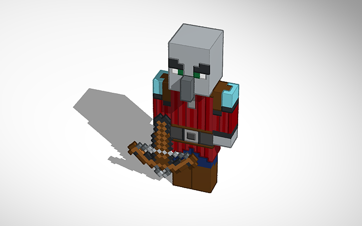 3D design Minecraft Pillager - Tinkercad