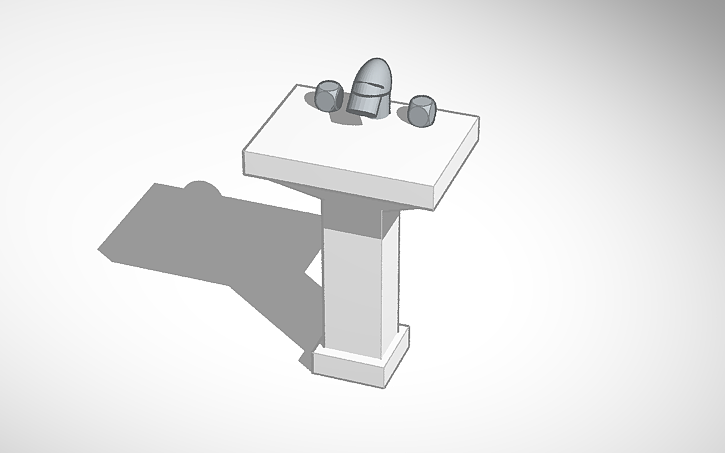 3D design sink - Tinkercad