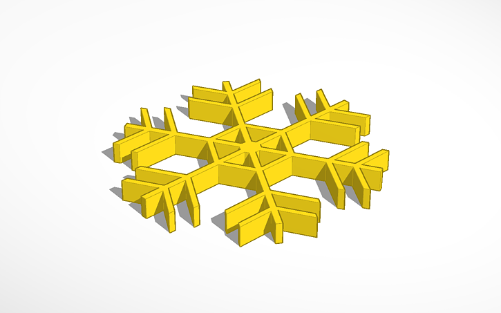 3D design snowflake - Tinkercad