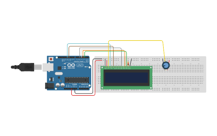 Circuit design monitor lcd - Tinkercad