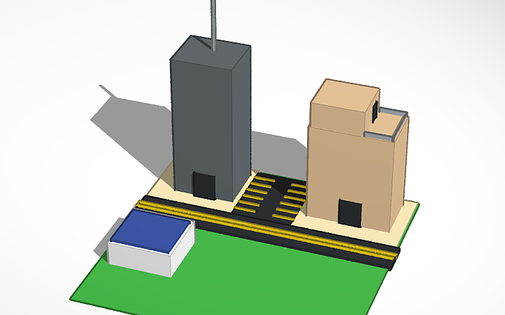 3D design Mini City - Tinkercad