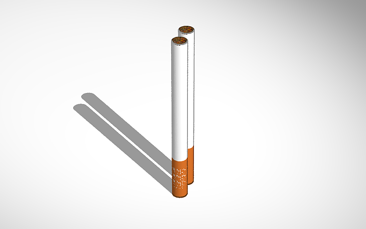 3D design Realistic cigarettes - Tinkercad