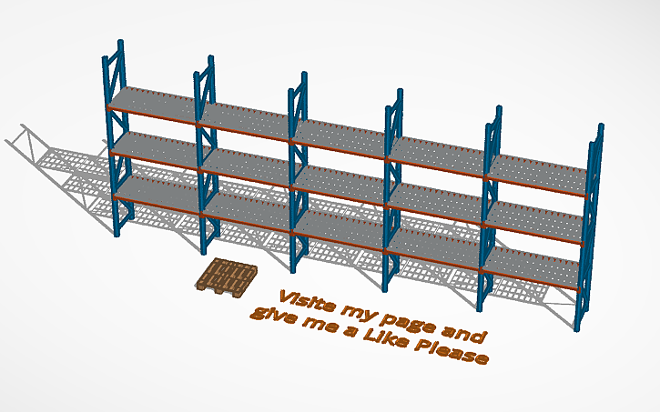 3D design Estanteria Rack - Tinkercad