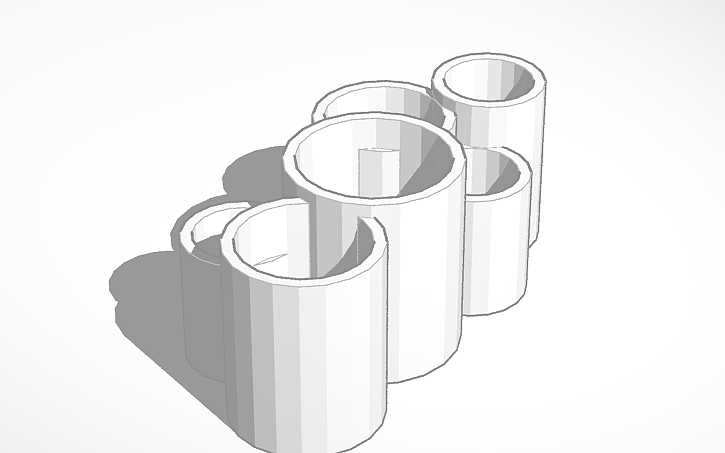 3D design Multiple Planters - Tinkercad