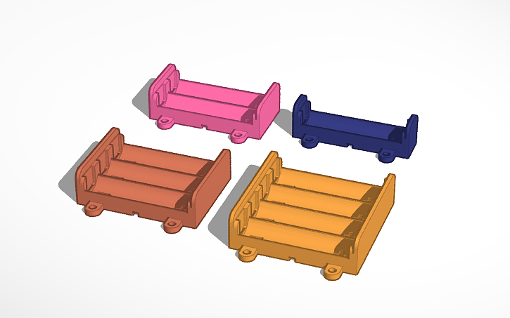 3D design AA Battery Box - Tinkercad