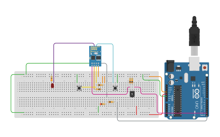 Circuit design ESP8266 - Tinkercad