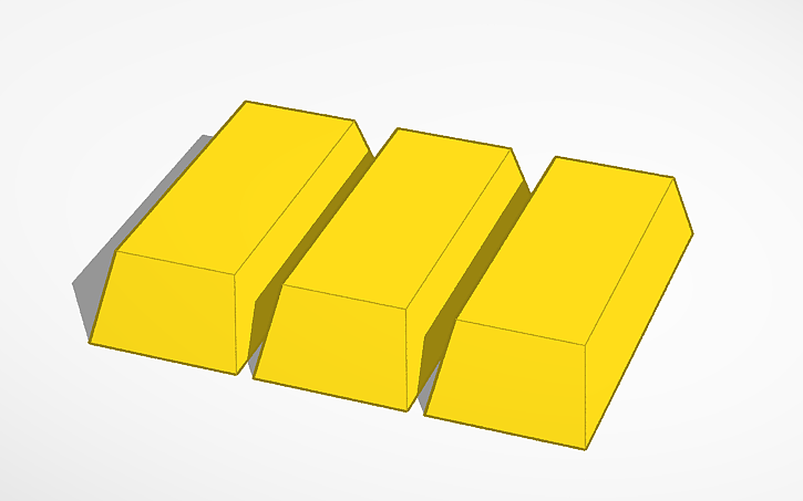 3D design Gold Bar - Tinkercad