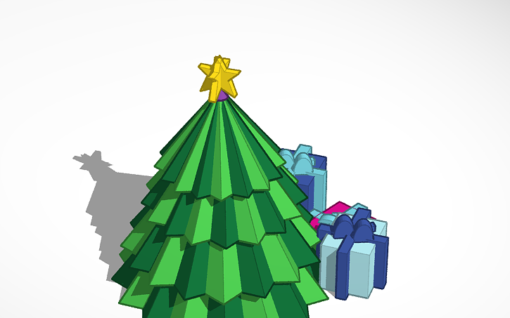 3D design xmas tree - Tinkercad