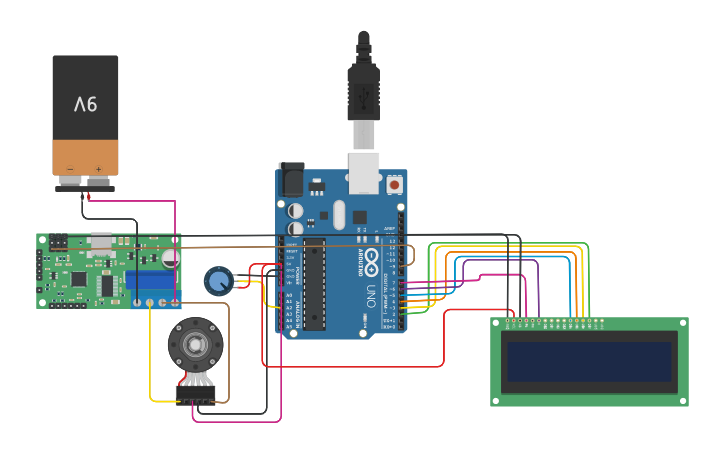 Circuit design Motor Speed Control - Tinkercad