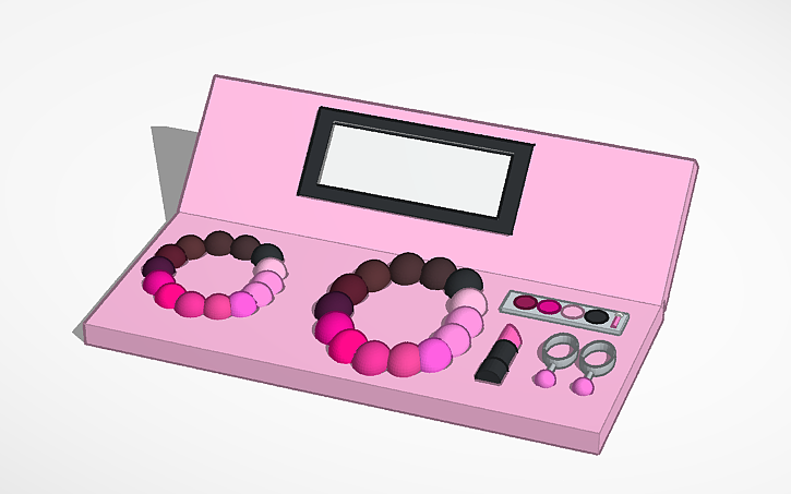 3D design makeup palette - Tinkercad