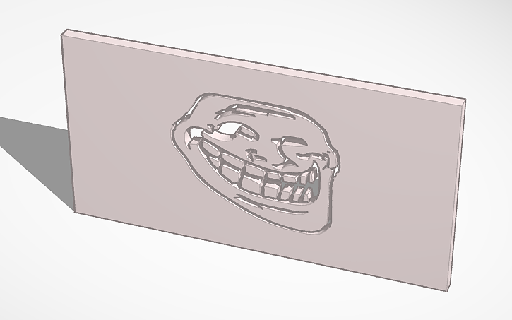 3D design Troll Face - Tinkercad