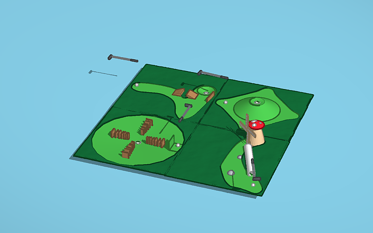 3D design Minigame Mini Golf Set 1 - Tinkercad
