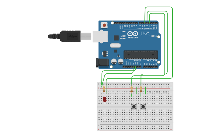Circuit design led brightness control - Tinkercad