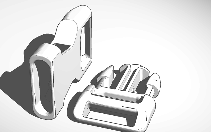 3D design Release Buckle 4cm - Tinkercad
