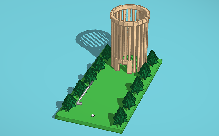 3D design Tree tee - Tinkercad