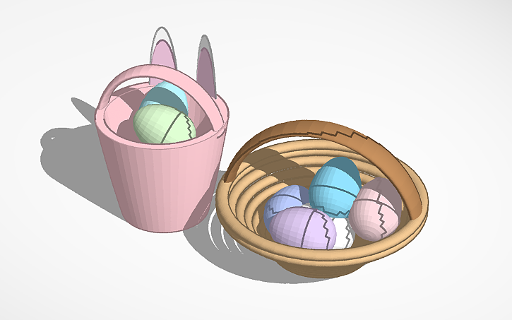 3D design Easter egg baskets!!! - Tinkercad