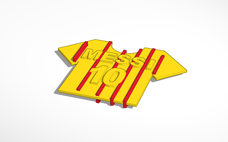 3D design messi 10 - Tinkercad