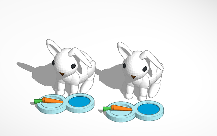 3D design RABBITS - Tinkercad