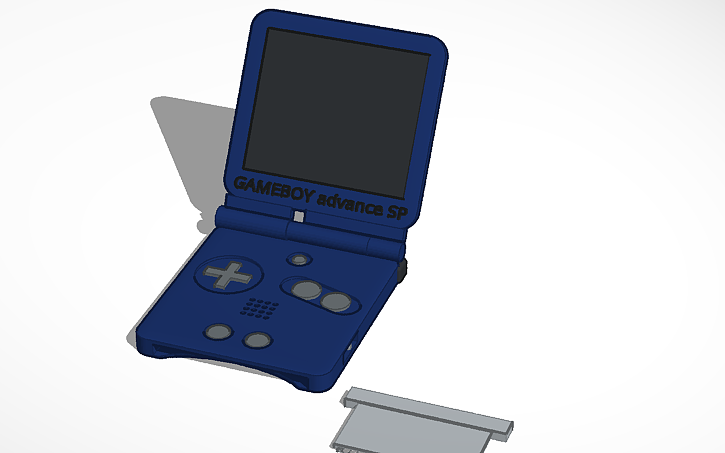 3D design Game boy advance SP with game cartridge - Tinkercad