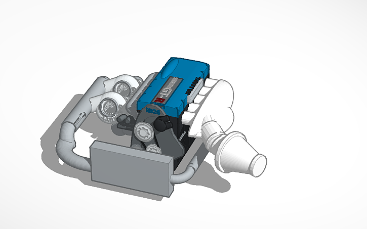 3D design Nissan RB26DETT turbo engine diesel - Tinkercad