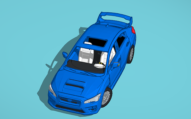 3D design Subaru WRX STI - Tinkercad