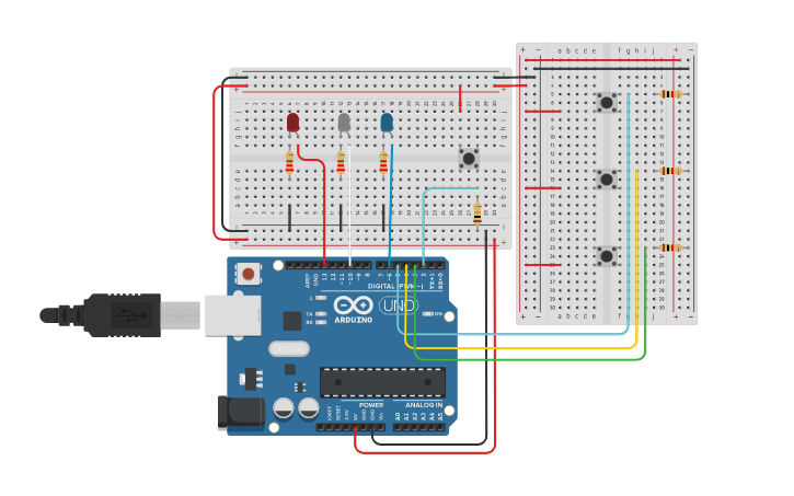 Circuit design Pulsador Arduino - Tinkercad
