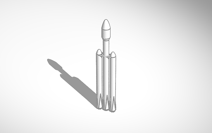 3D design Falcon Heavy - Tinkercad