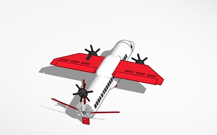 3D design Flying Plane SIM LAB - Tinkercad
