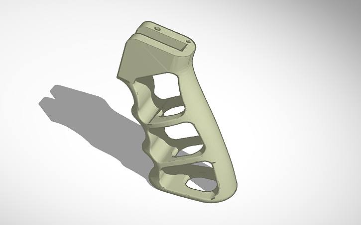 3D design Skeleton Grip Ar-15 (grey) - Tinkercad