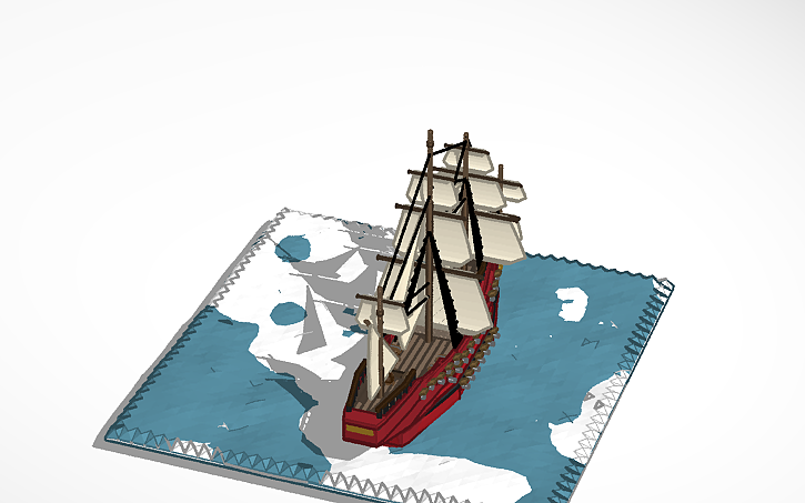 3D design Pirate Ships - Barracouta - Tinkercad